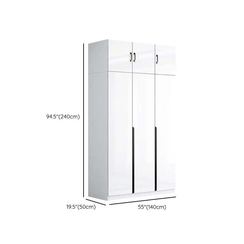 Sliding Door Modern Wardrobe Clothes White Cloth Cabinet Simple Bedroom ...