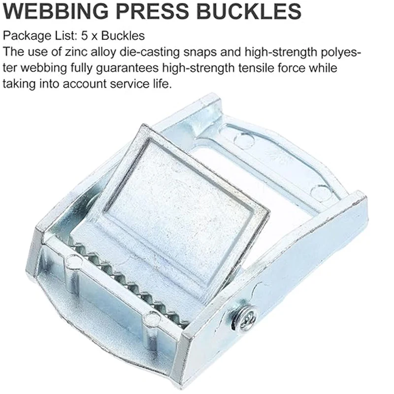 1 Inch 25mm 250kg Black Cam Buckle Lashing Strap Metal Cam Press Buckle ...