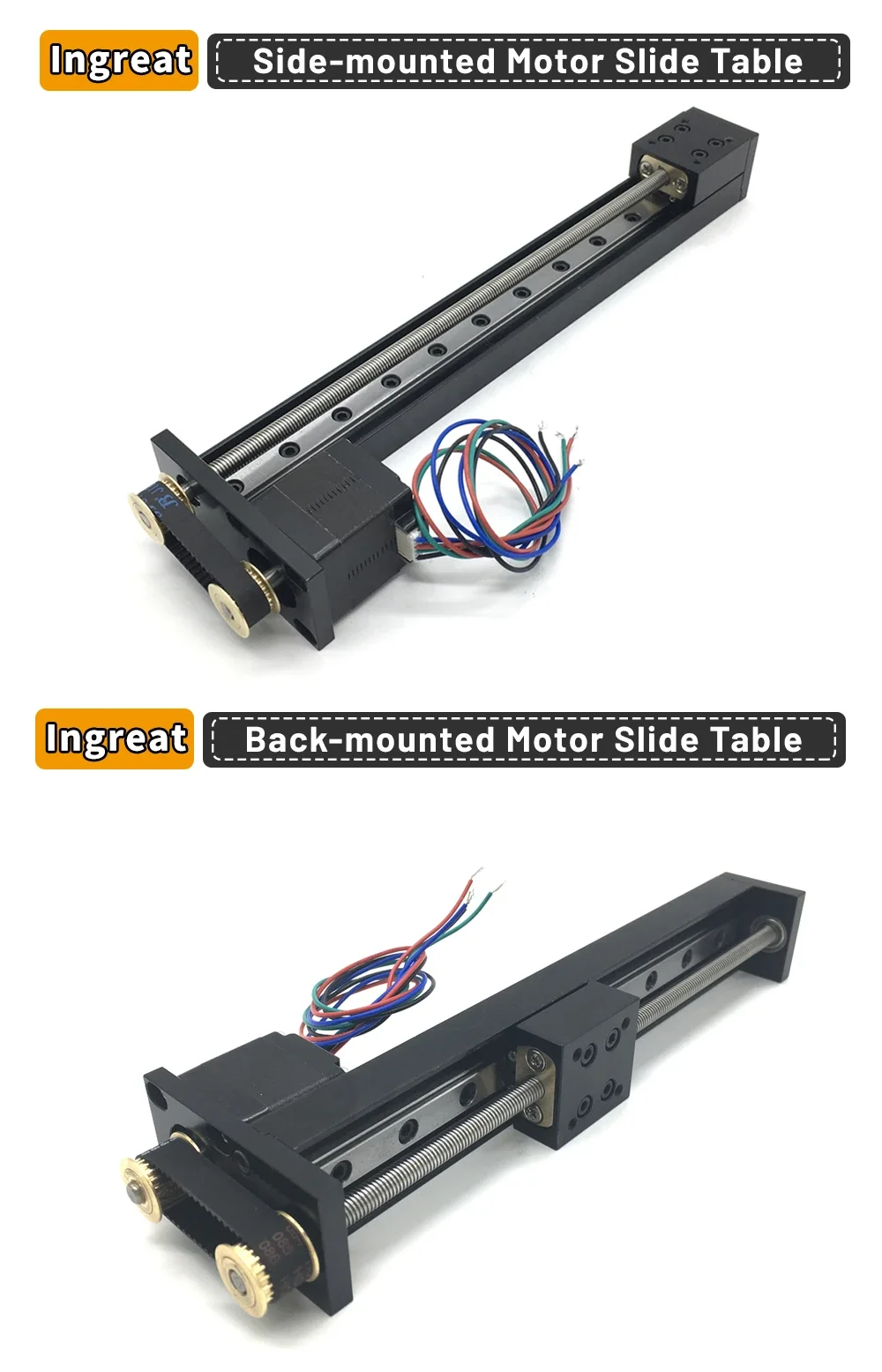 T-type Sliding Table Rail Linear Rail Stage 50-300mm Stroke Nema11 28mm ...