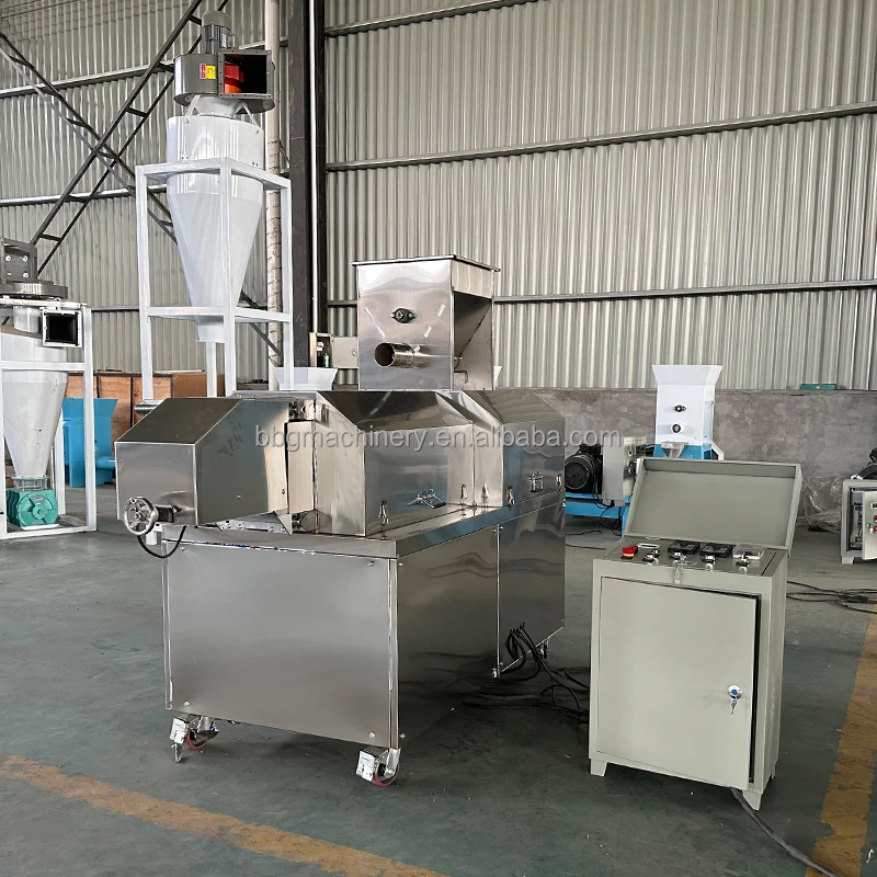 Cheese Cereal Puffed Corn Snacks Production Line Flakes Sticks Extruder ...