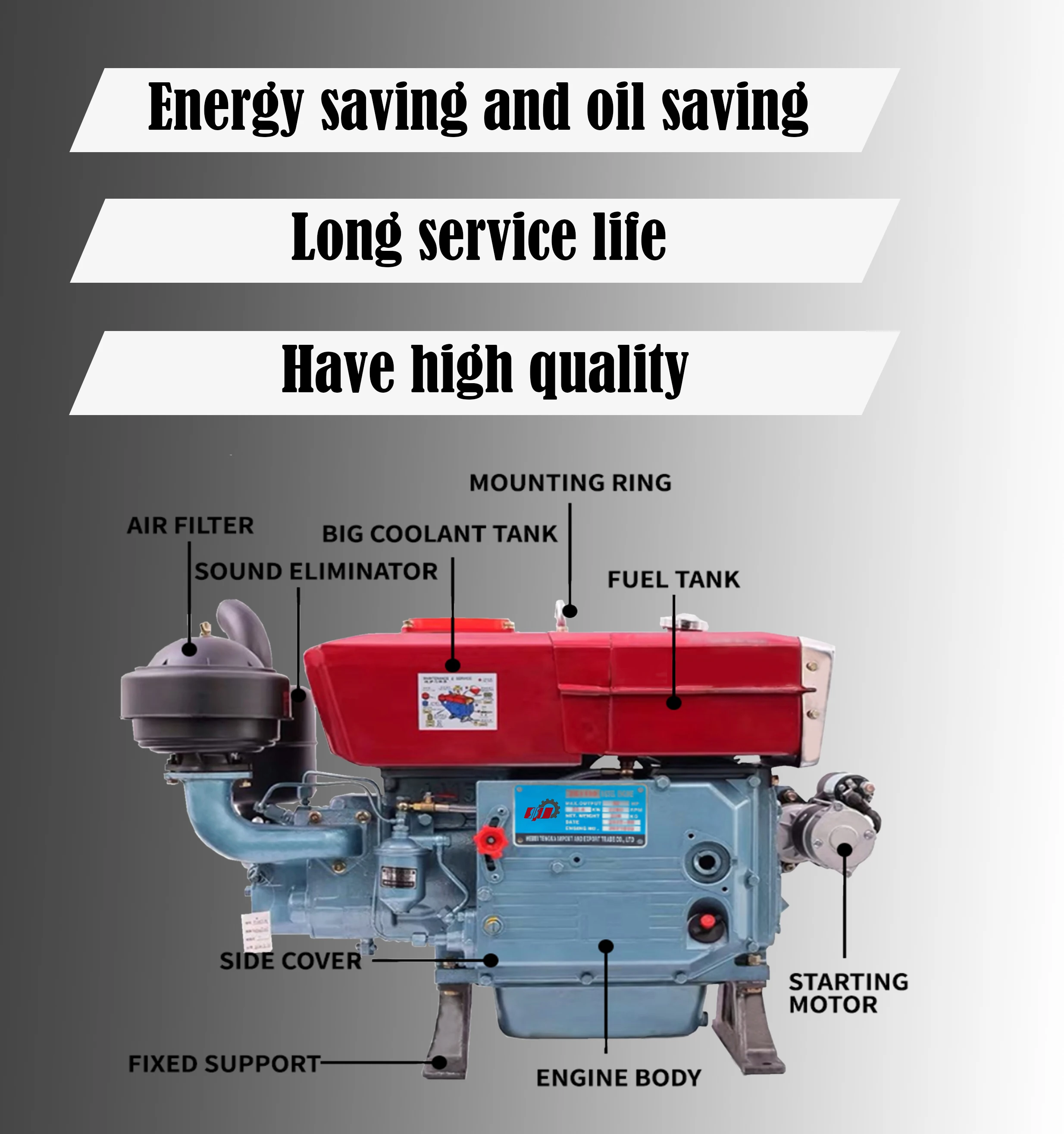 Zs1115 20hp Multifunctional Agriculture Diesel Motor 4 Stroke Diesel ...