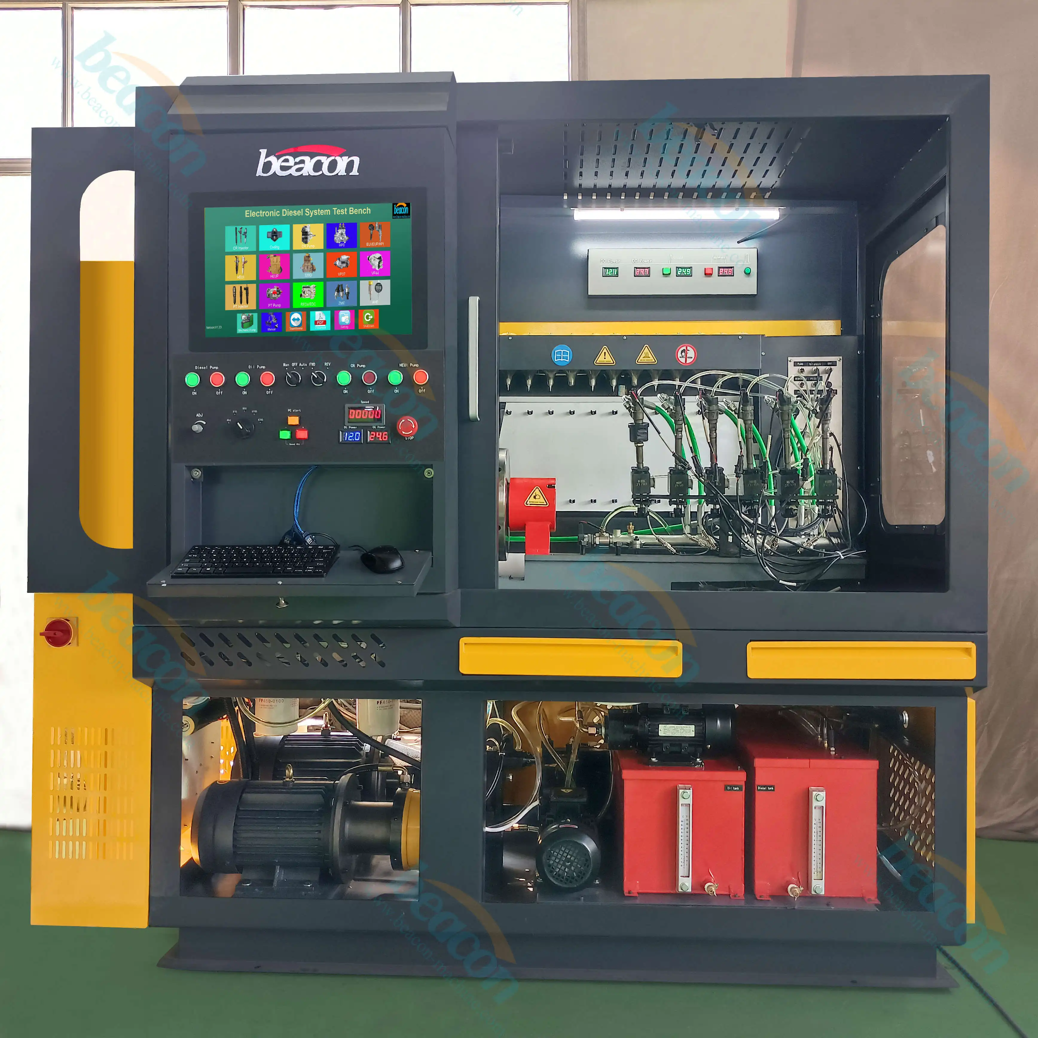 CR918S Steel Fuel Injection Test Bench with HEUI EUIEUP HPIQ60 X15 ...