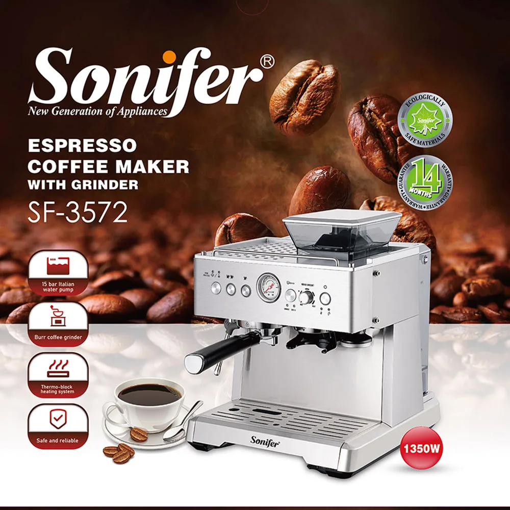 Sonifer SF-3572 - Versatile Espresso Coffee Maker for Home