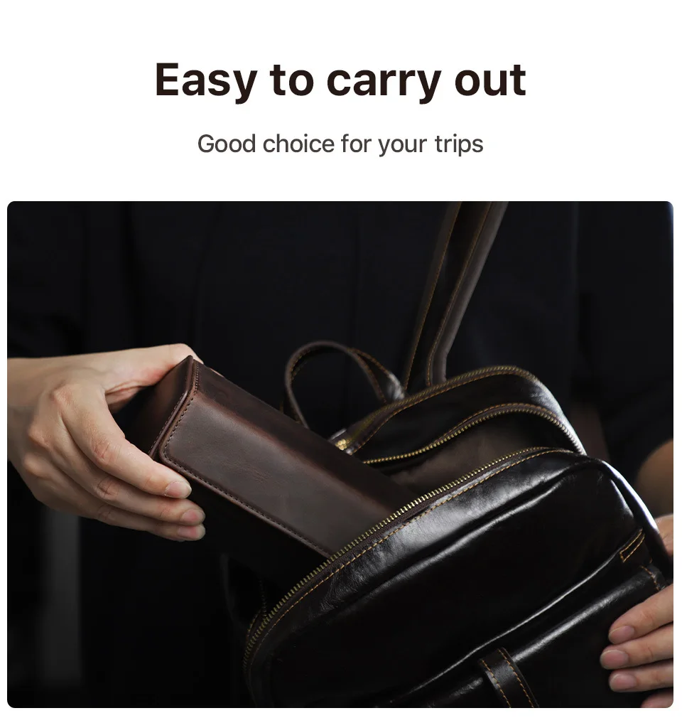 3 Slot Leather Hexagon Watch Case Travel Crazy Horse Leather Box with M ...