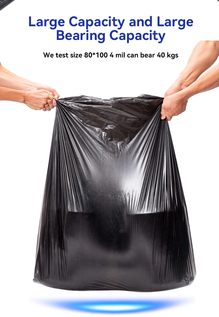 Black Ldpe Hdpe Plastic Bin Industrial Cheap Trash Bags Portable ...
