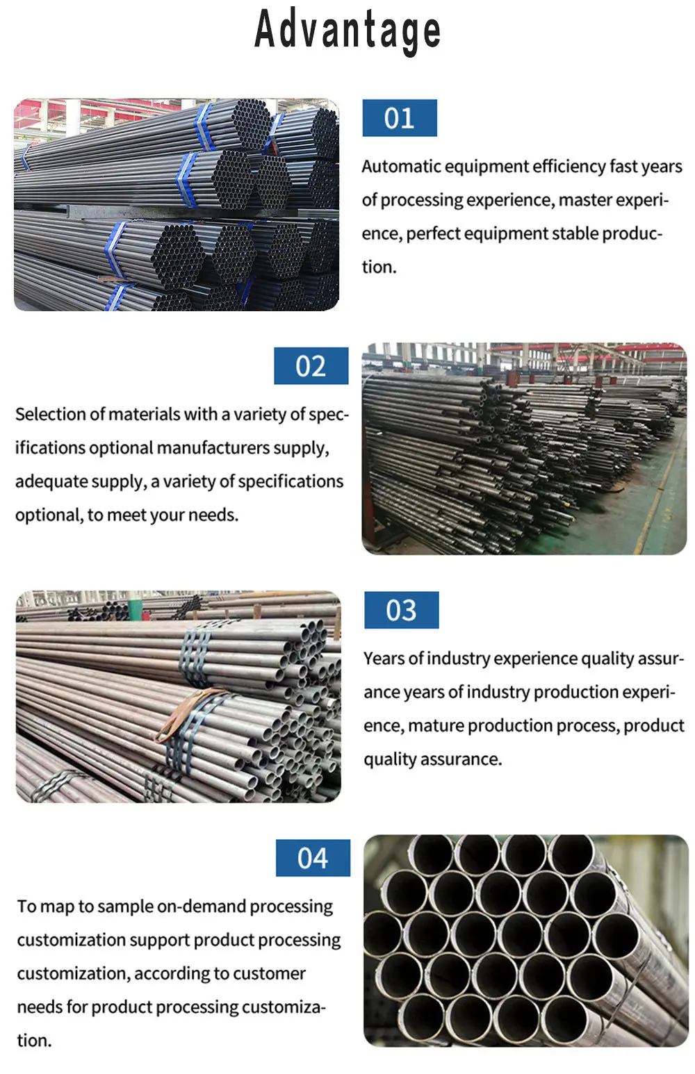 Ms Steel Erw Carbon Astm A53 Black Iron Pipe Sch40 Welded Steel Pipe ...