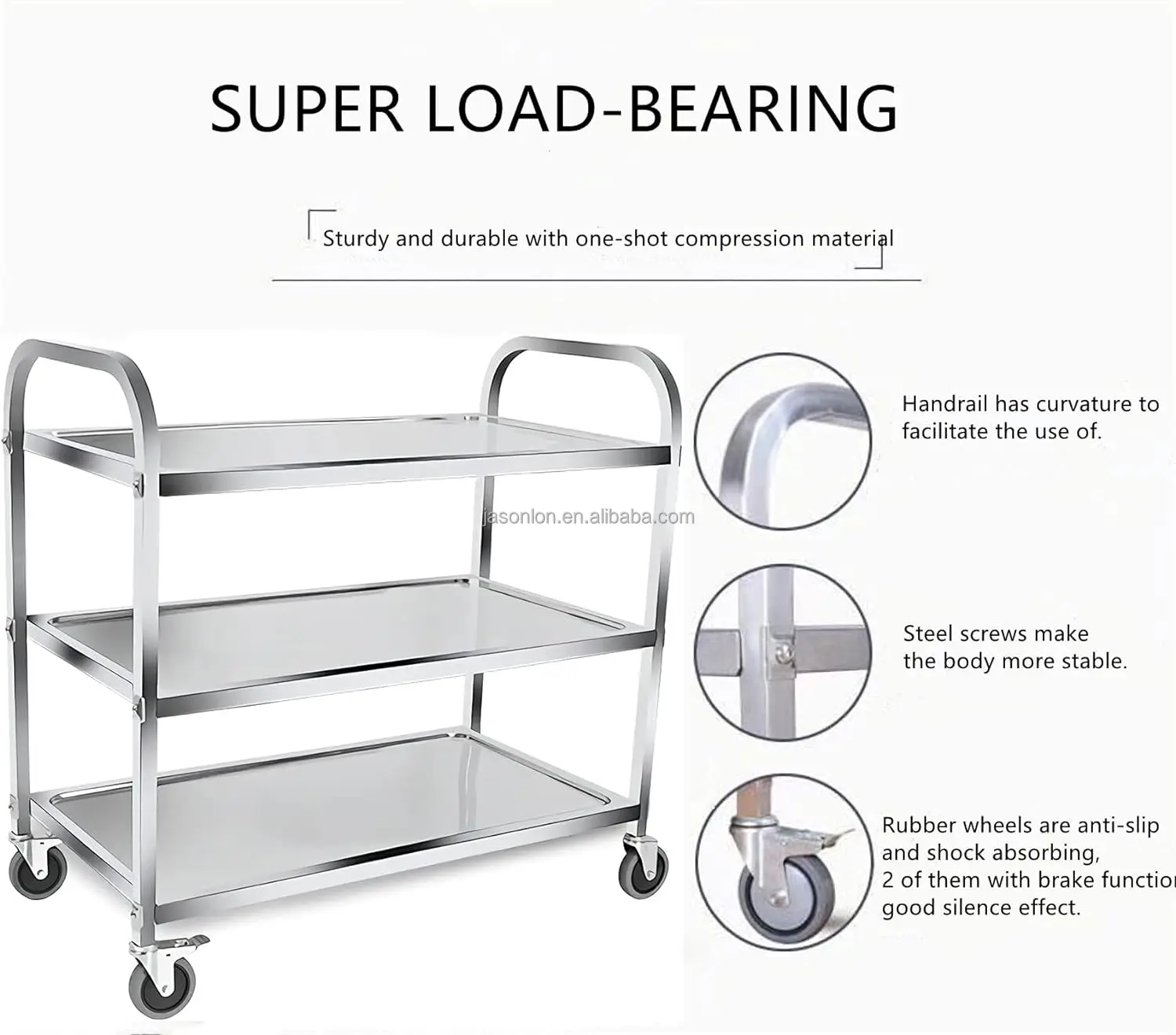 Jasonlon Commercial Kitchen Trolleys - Durable & Versatile