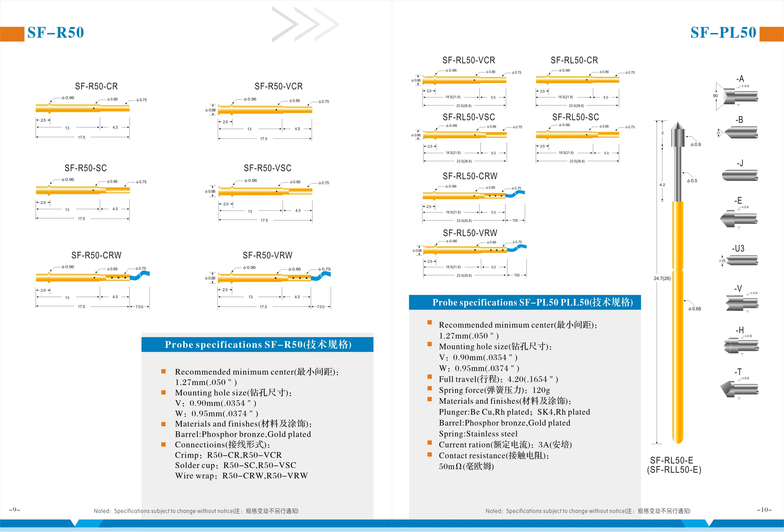 Long Receptacle Battery Connector Spring Loaded Test Probe Sf-pl50 ...