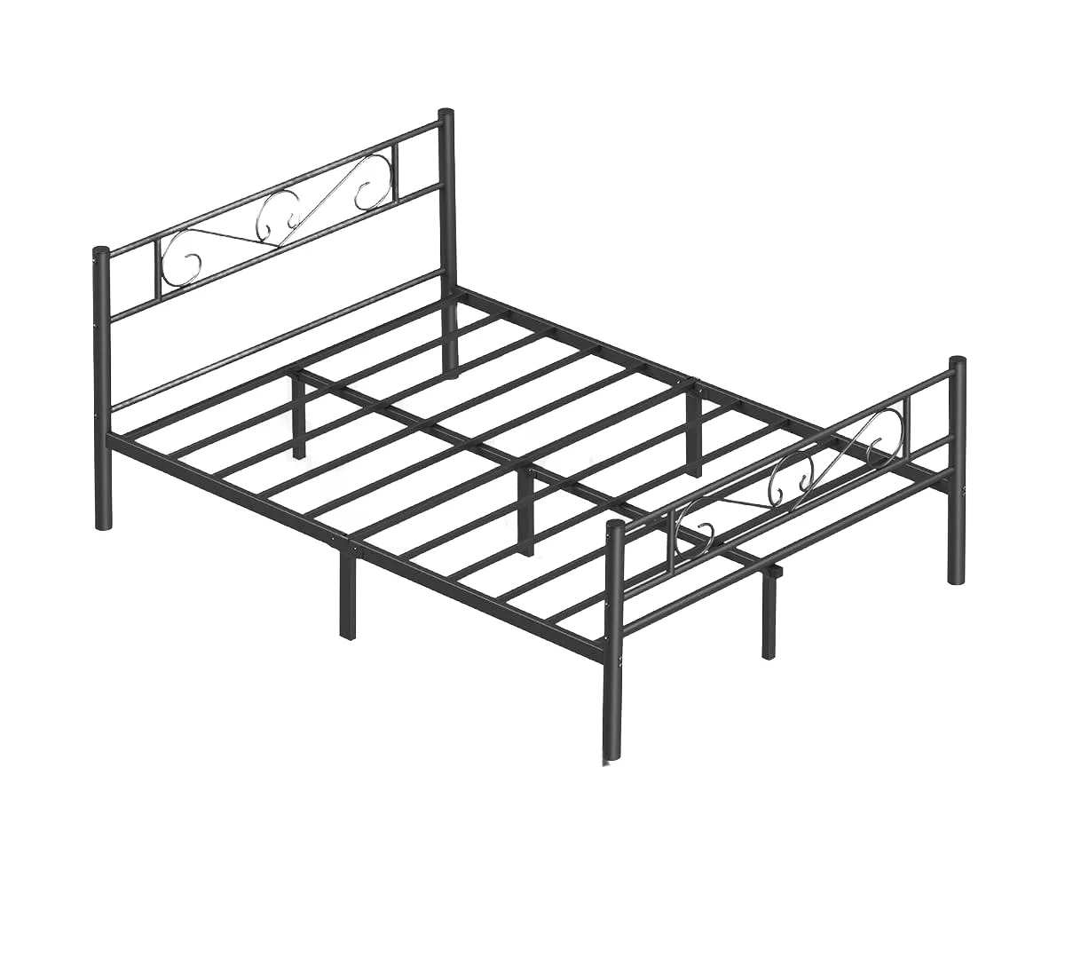 Modern Heavy Duty Knock Down Metal Bed for Hotel Dormitory Queen Size ...
