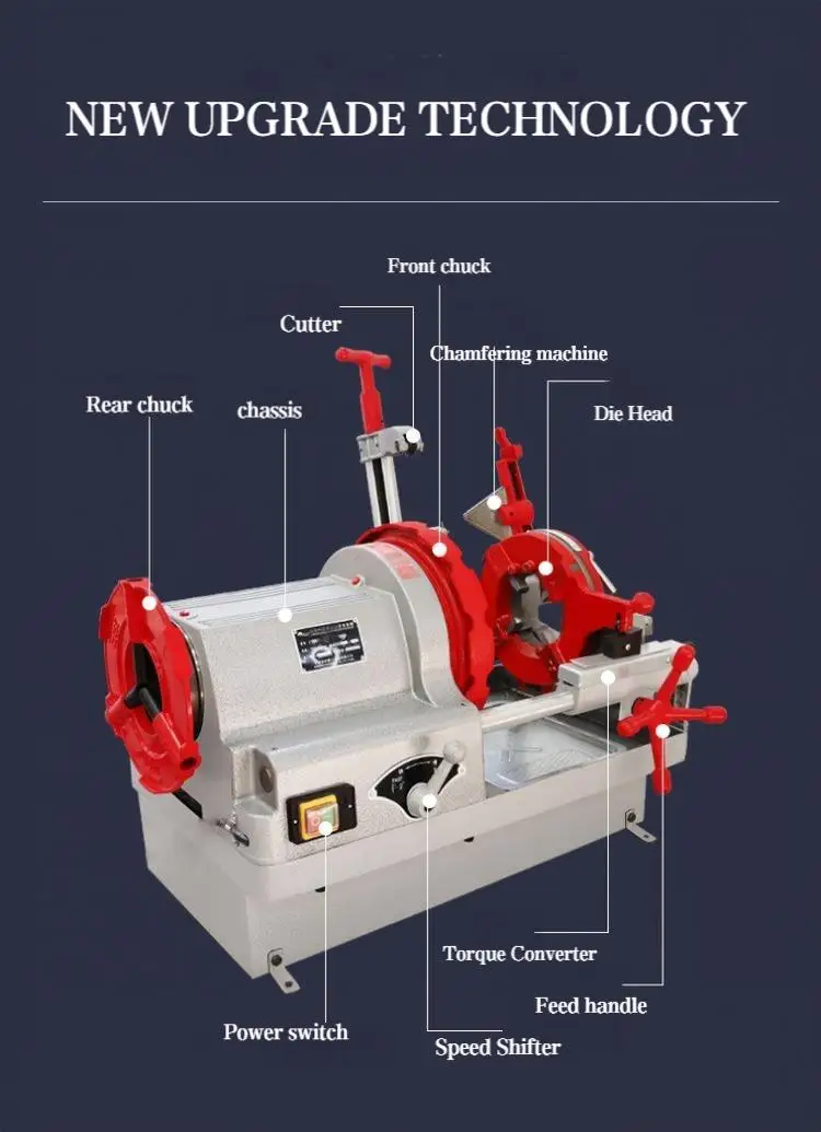 110/220V 1500W Pipe Threader Machine - Efficient & Durable