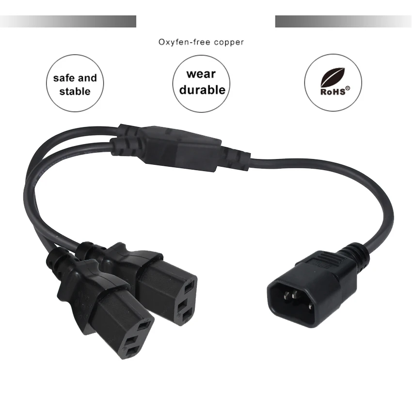 Y Splitter C13 C14 - Power Cable Extension for Home Appliance