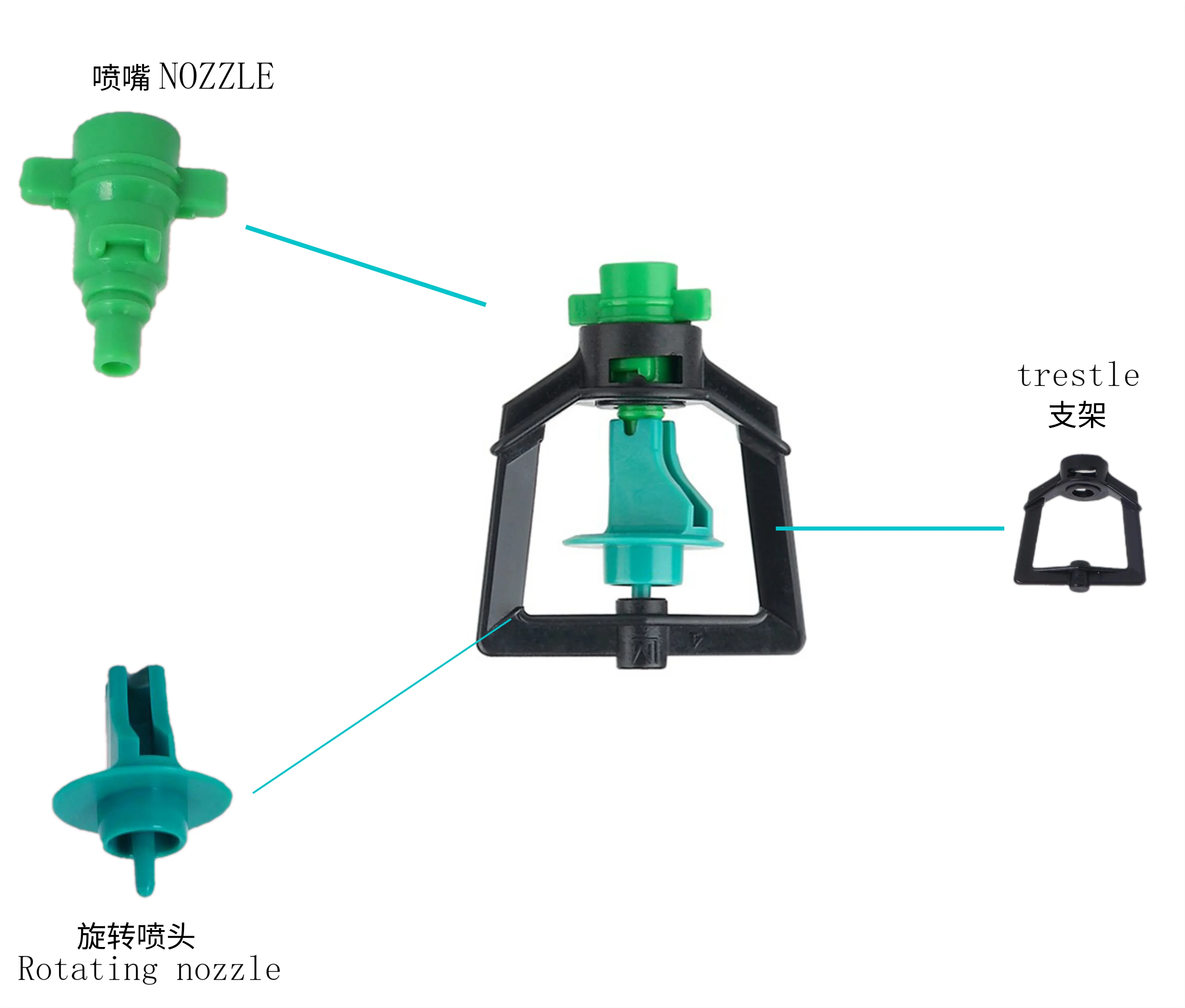 Plastic Inverted Position 360 Rotary Sprinkler for Garden & Lawn Farm ...