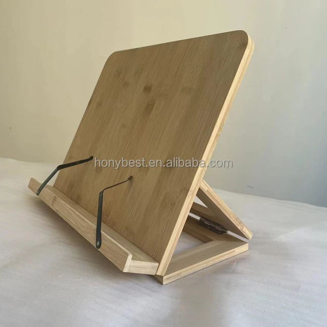Bamboo Foldable Reading Book Stand - Adjustable & Stylish