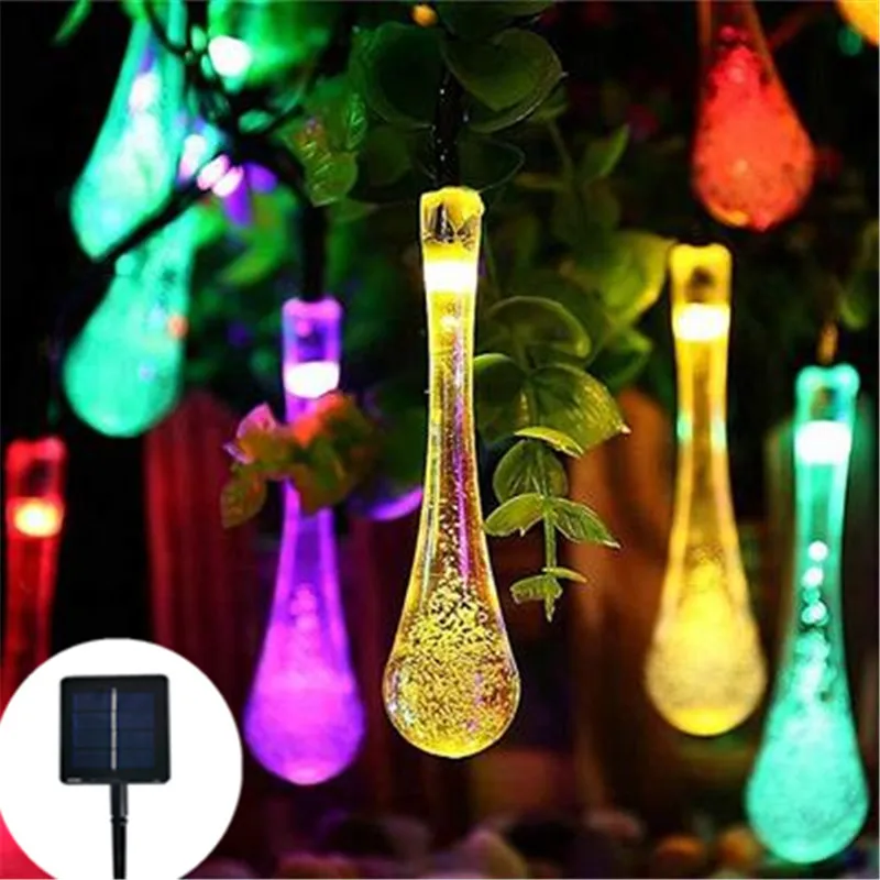 Howlighting 10/20/30/50/60 Led Garden Decorative Fairy Light Water Drop ...