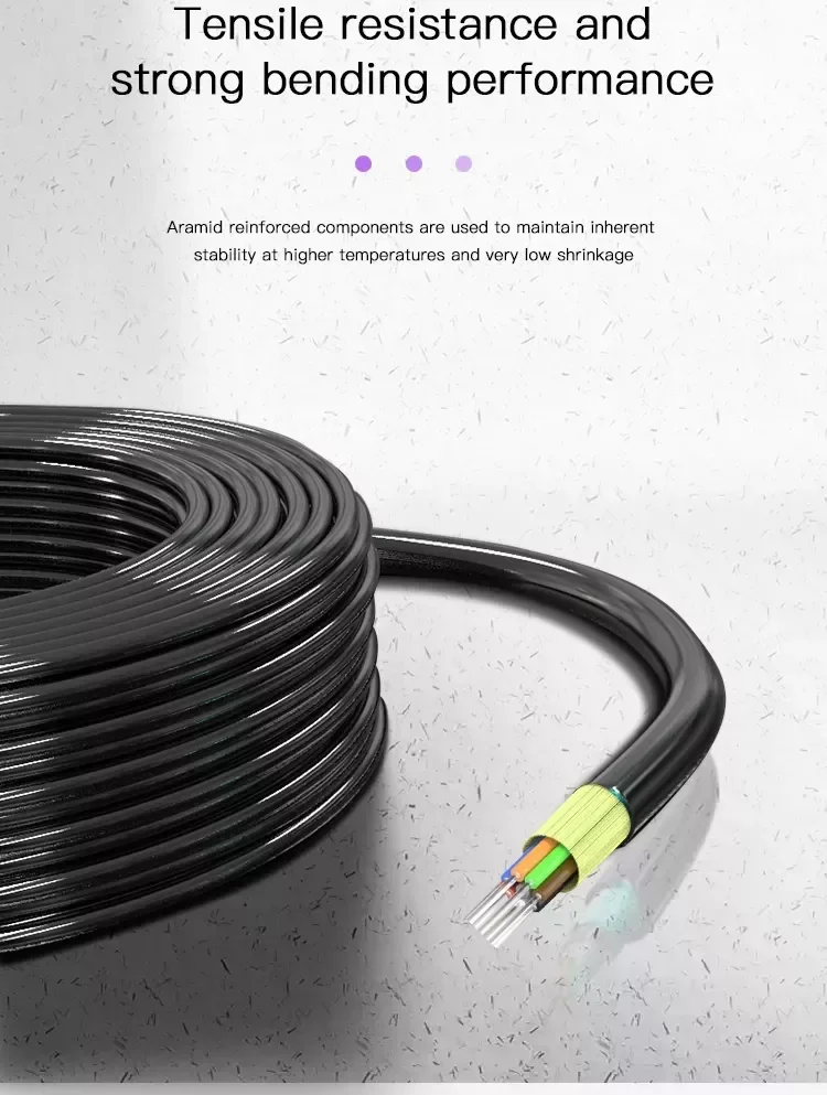 Outdoor Fiber Optic ADSS Cable - 8, 12, 24 Core Options