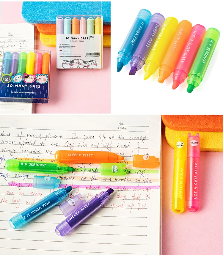 Wholesale Student Kids Cute Kawaii Mini Pastel Highlighter Marker - Buy ...
