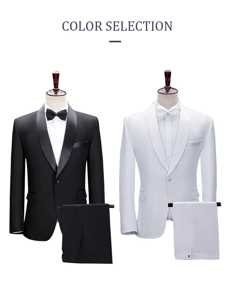 Black White Performance Suit Host Suit Stage Speech Performance ...