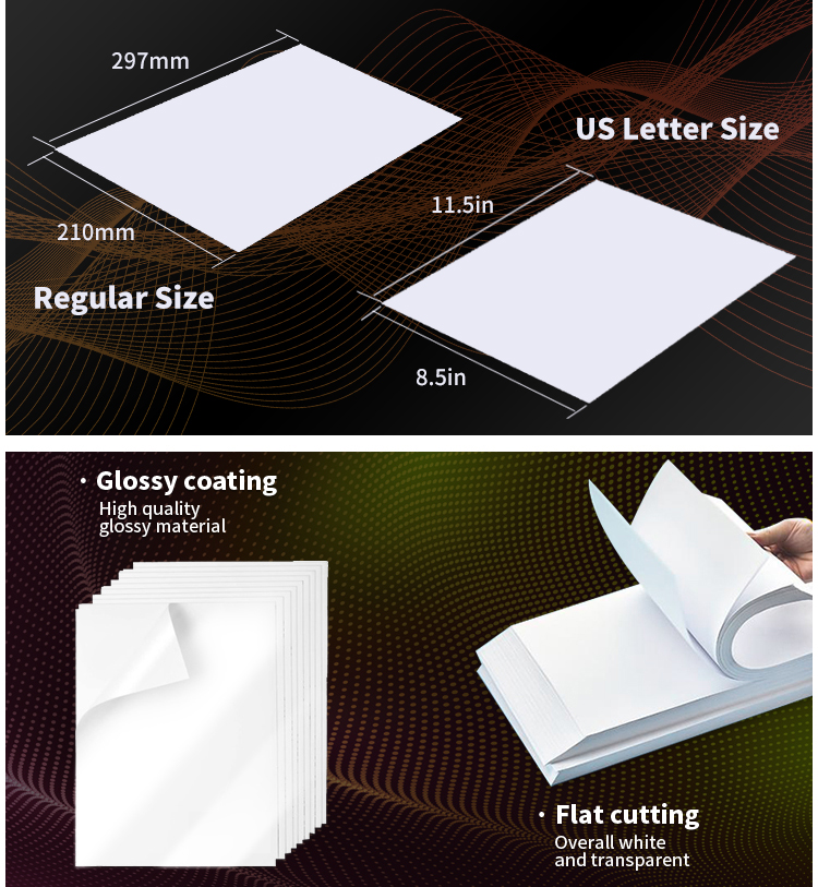 Waterproof Glossy Vinyl Sticker Paper for Inkjet Printers