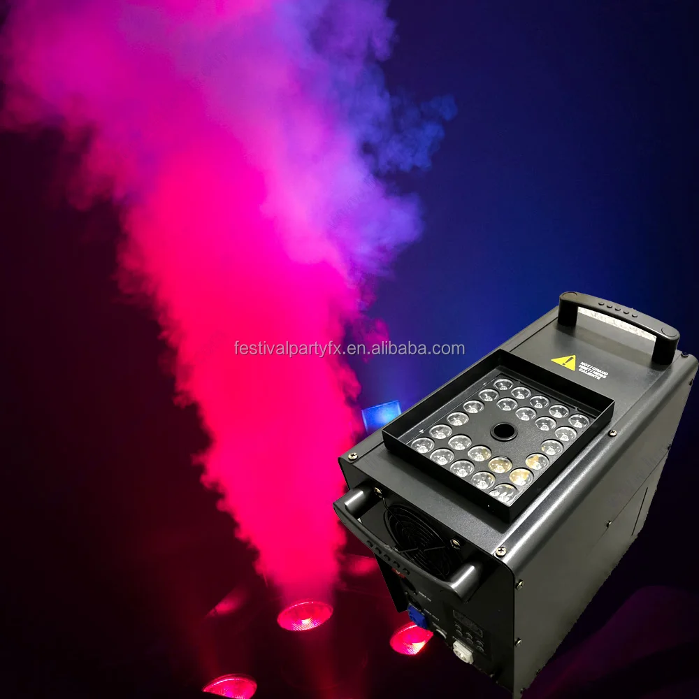 Dmx 1500w Wedding Dry Ice Fog Stage Party Dj Power With 24pc Rgb Led ...