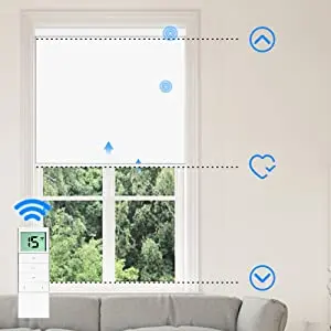 Motorized Smart Roller Blinds for Window with Remote Control