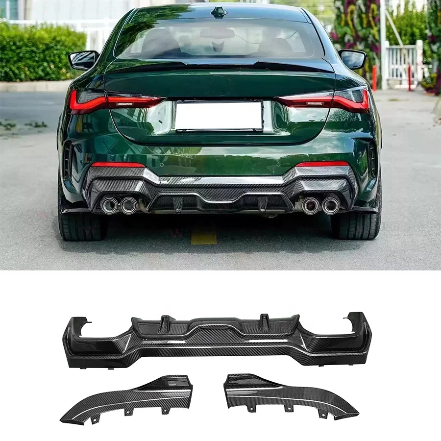 Carbon Fiber Rear Bumper Diffuser For BMW G22 G23 4 Series SQ Style ...
