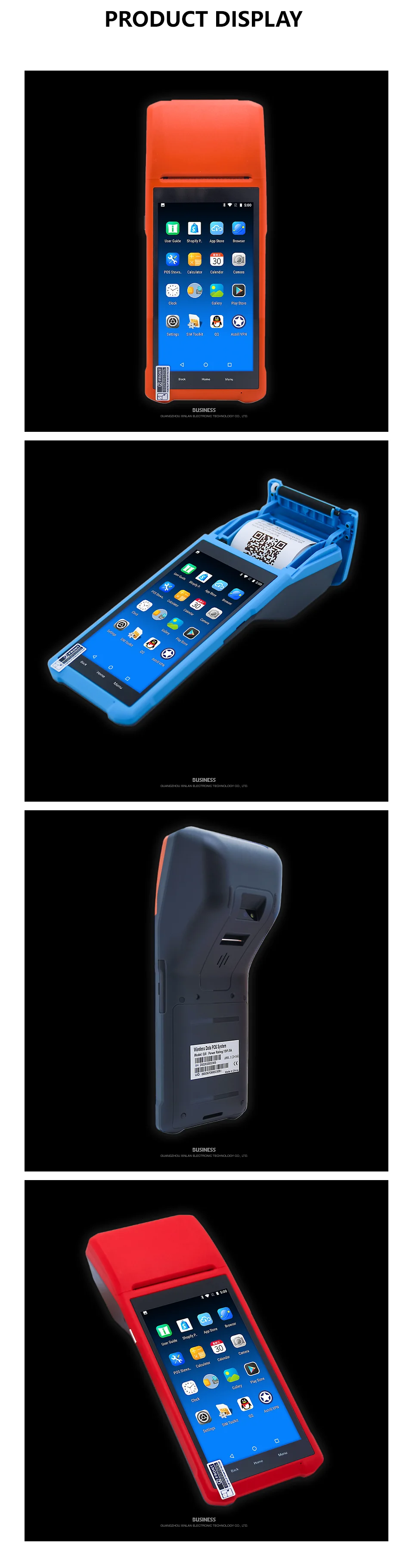 Q3 Android 3g/4g Hand Bill Machine Terminal Cash Register Nfc Handheld ...