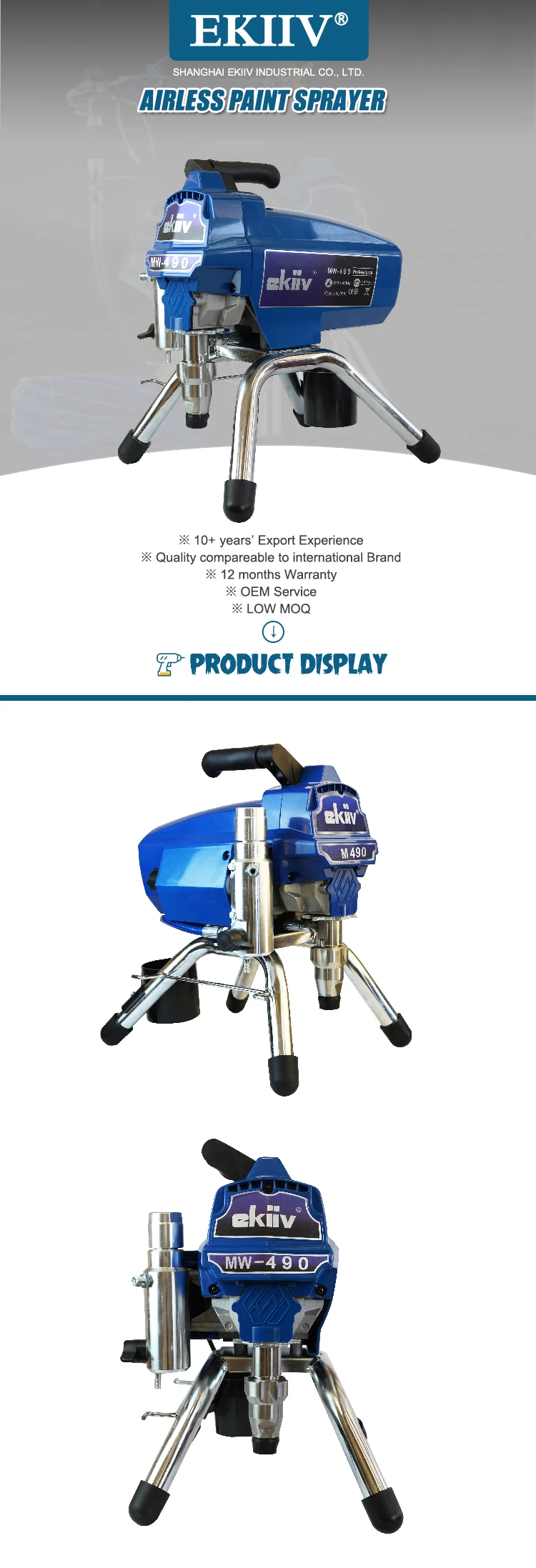 High-Pressure Electric Airless Paint Sprayer Power Spray Gun Airless ...