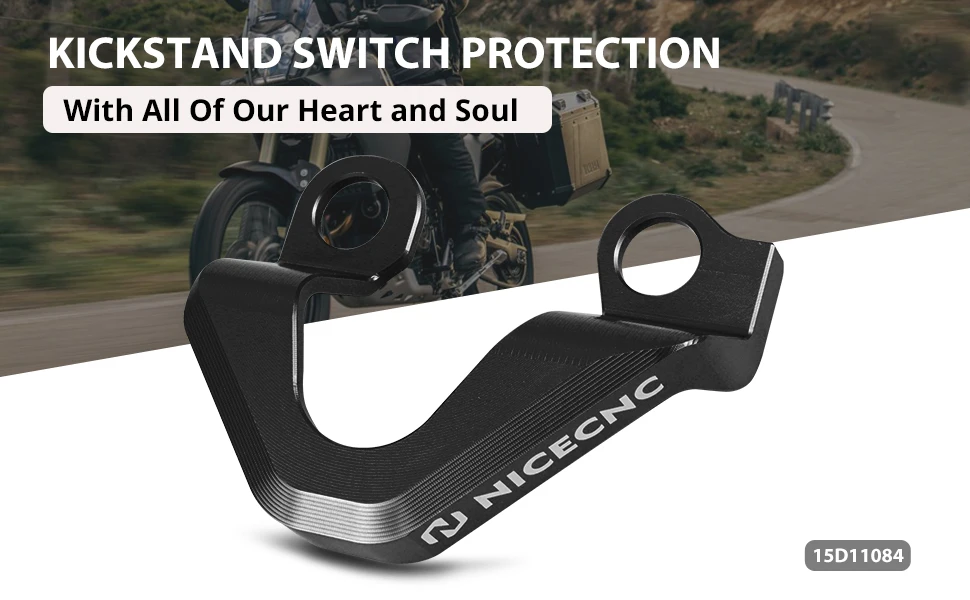 NICECNC CNC Aluminum Kickstand Switch Cover for Yamaha Tenere 700 World ...
