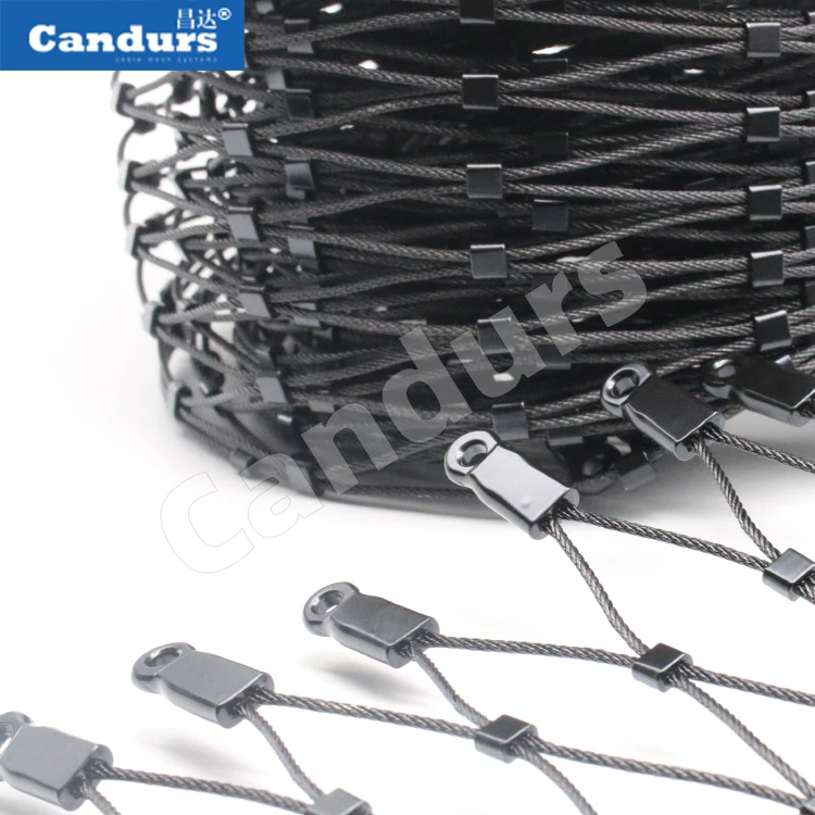 Wire Rope Cable Mesh Stainless Steel Pvd White Golden Bronze Black Red ...