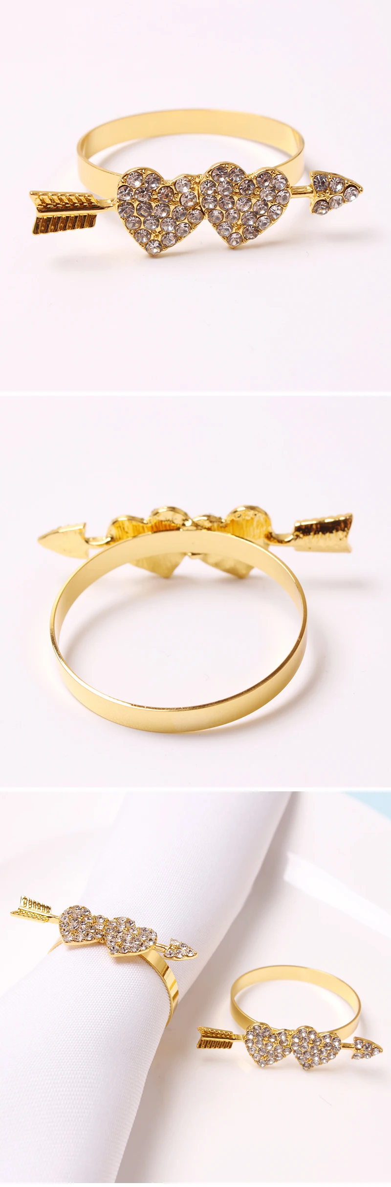 Valentine's Day Table Jewelry Heart Shaped Napkin Clasp| Alibaba.com