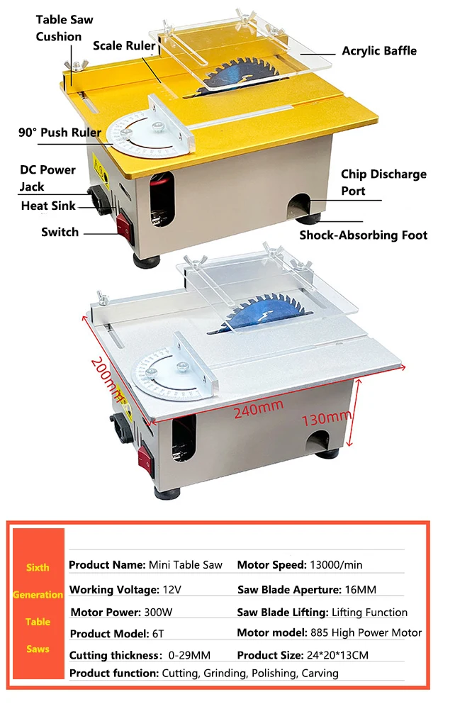 Small Mini Cnc Multipurpose Router Woodworking Engraving Machine Saw ...