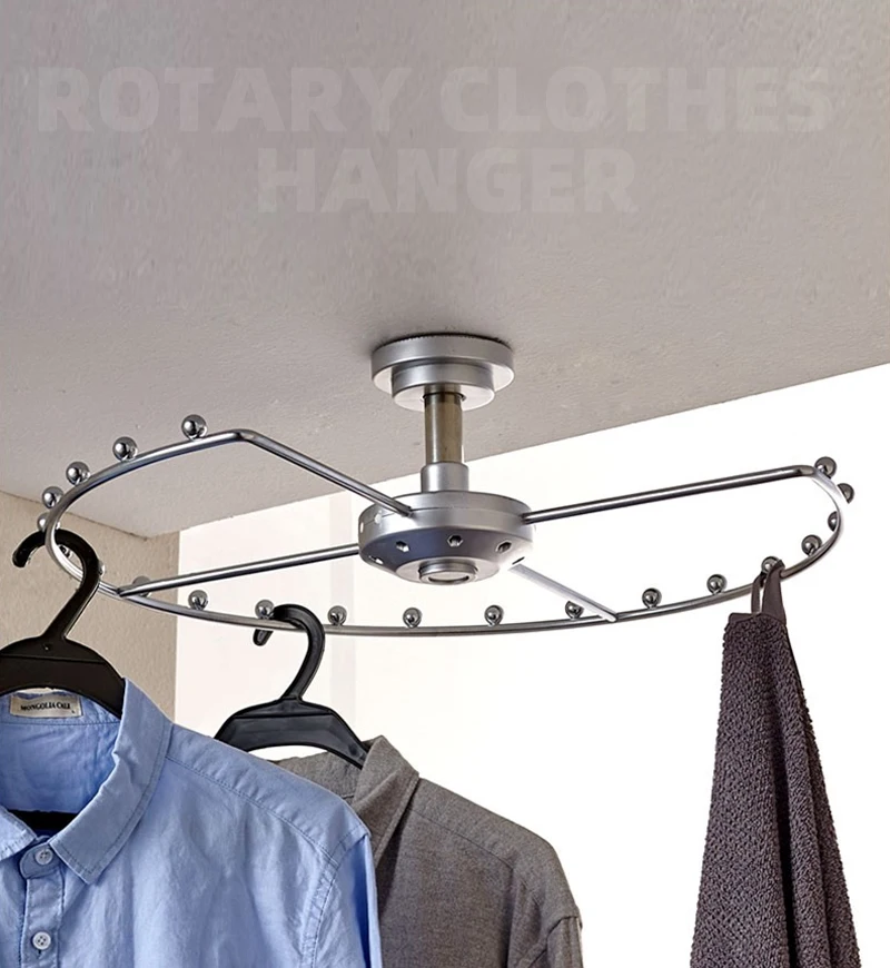 Drawer Type Top Mounted 360 Degree Rotating Clothes Rack,Suitable For ...