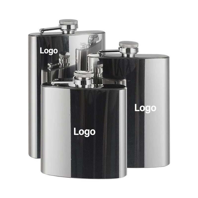 Custom Polished Stainless Steel Flask Lightweight Drinking Hip Flask ...