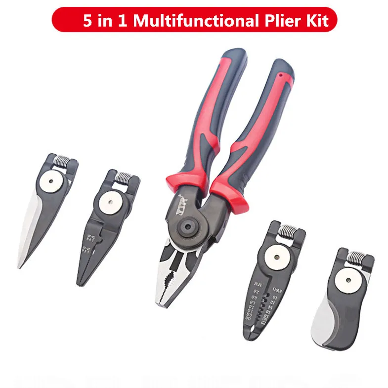 Yth Interchangeable Multi-functional 5 In 1 Tool Kit Combination Pliers ...