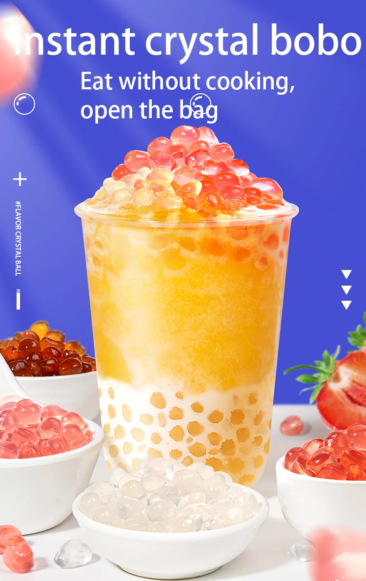 Hot 1kg Instant Original Custom Crystal Ball Boba With Cherry Blossom ...