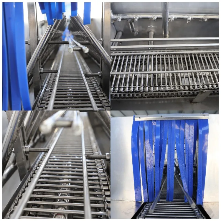 Industrial Continuous Glass Bottle Cans Jar Washing Machine