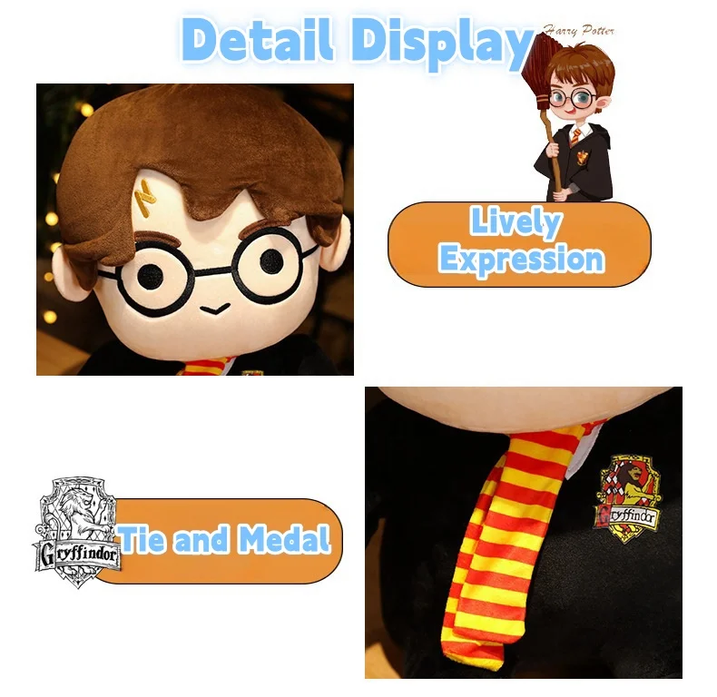22-60cm Cute Wizard Harry And Ron Plush Toy Ragdoll Holiday Gift ...