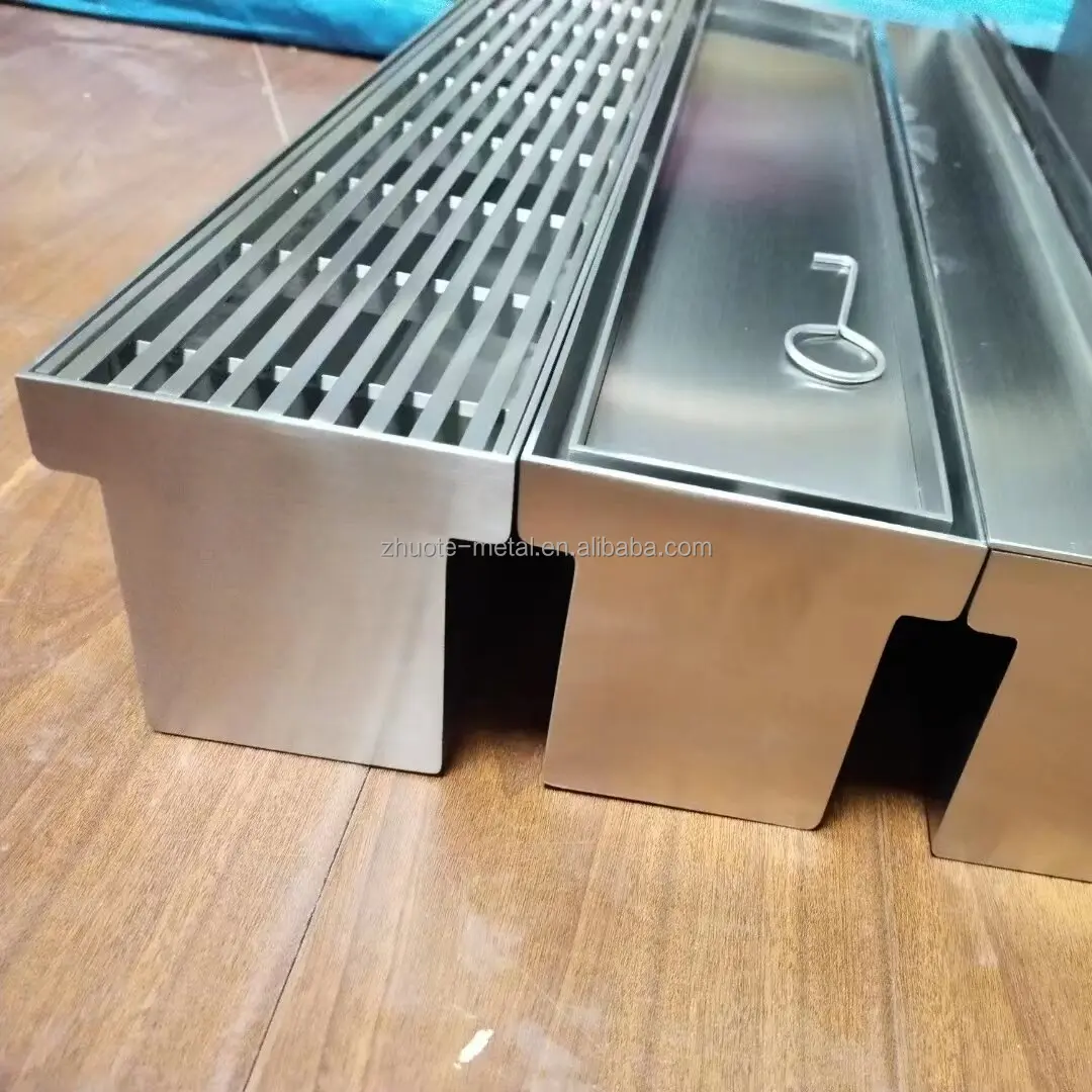 Stainless Steel Drainage Channel With Grating - Buy Grate Floor Drain ...