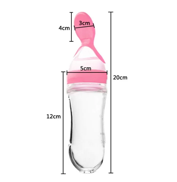 Mamadeira Biberon Squeezable Silicone Baby Feeding Bottle
