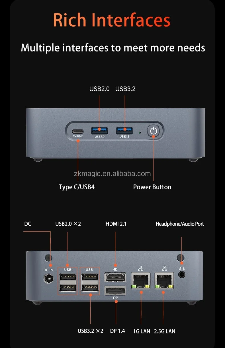 Morefine S500 Amd Ryzen Mini Pc Fp7 7840hs Lpddr5 Windows11 Pro Dual