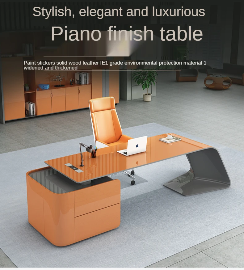 Modern Mdf Painting L Shaped Office Table Lbz08 Luxury Director's Desk ...