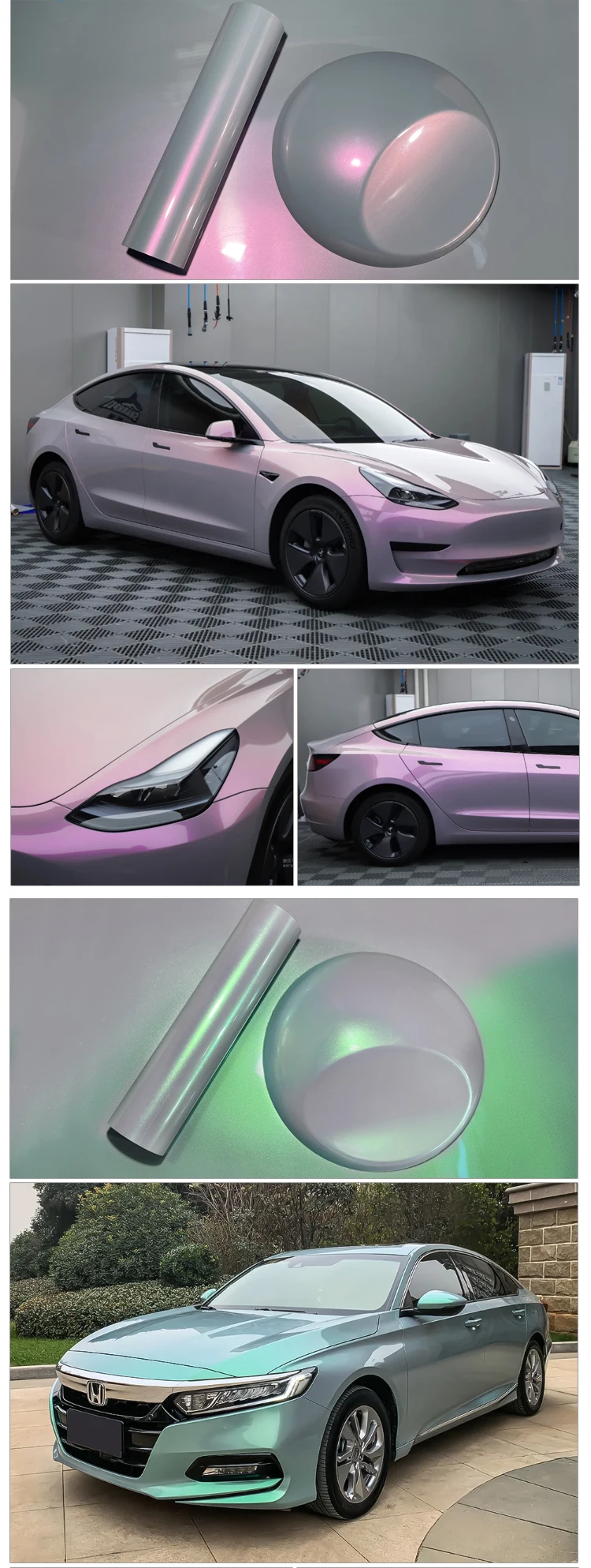 Photochromic Grey Turns Powder Purple Tpu Color Changing Ppf Film Paint ...