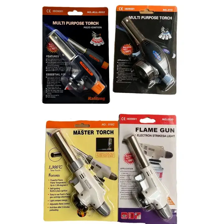Adjustable Flame Gun Torch Butane Torch Refillable Kitchen Butane ...