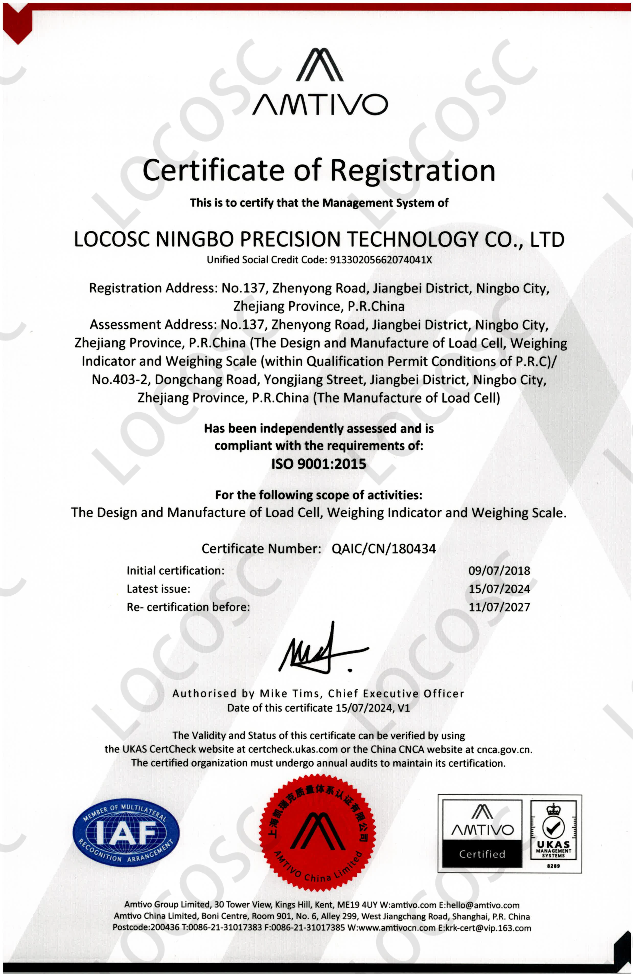 Locosc LP7510 Smart Stainless Steel Waterproof Wireless Weighing ...