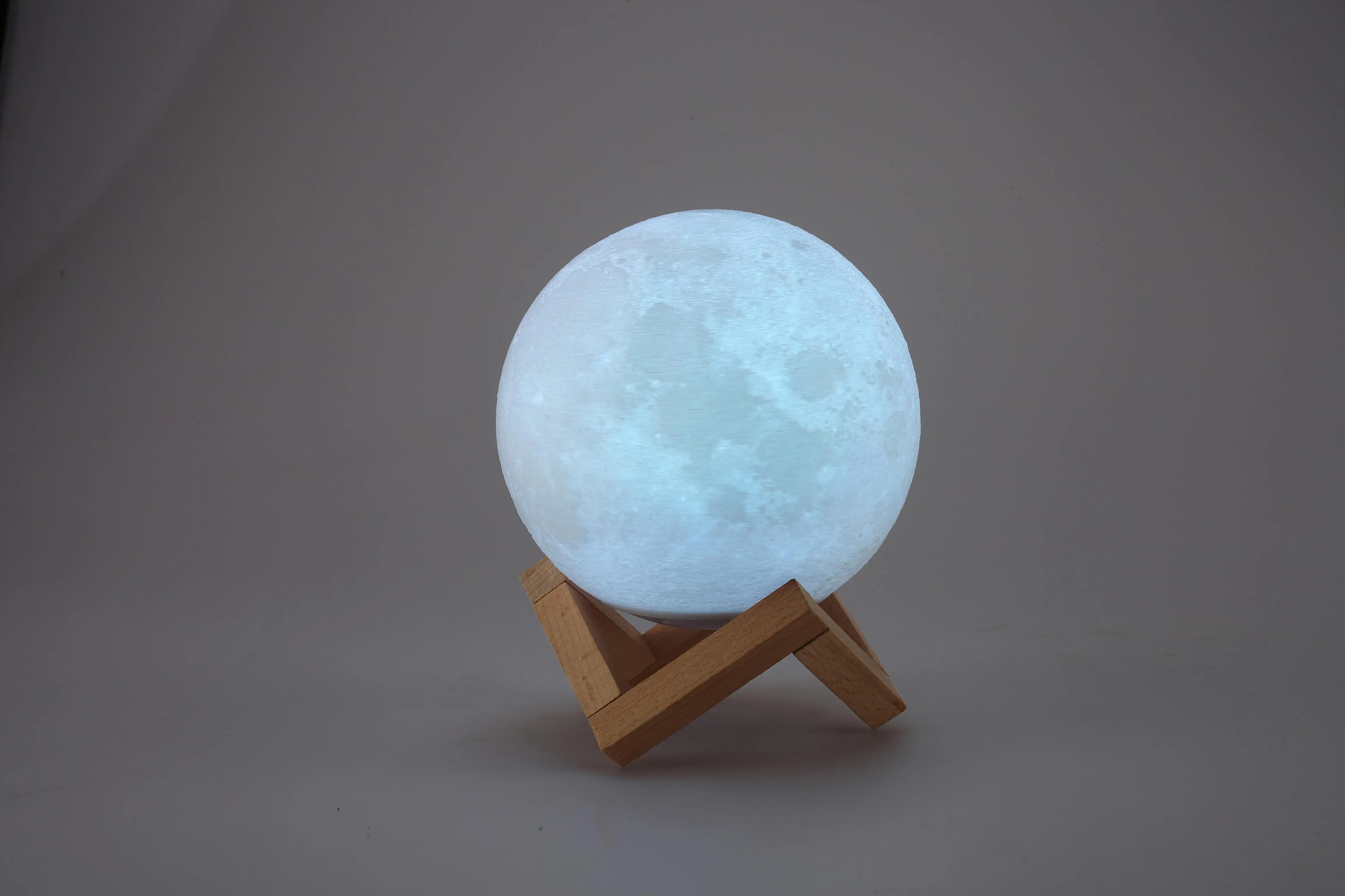 Custom Usb Rechargeable 3d Printing Moon Lamp With Stand Remote Touch ...