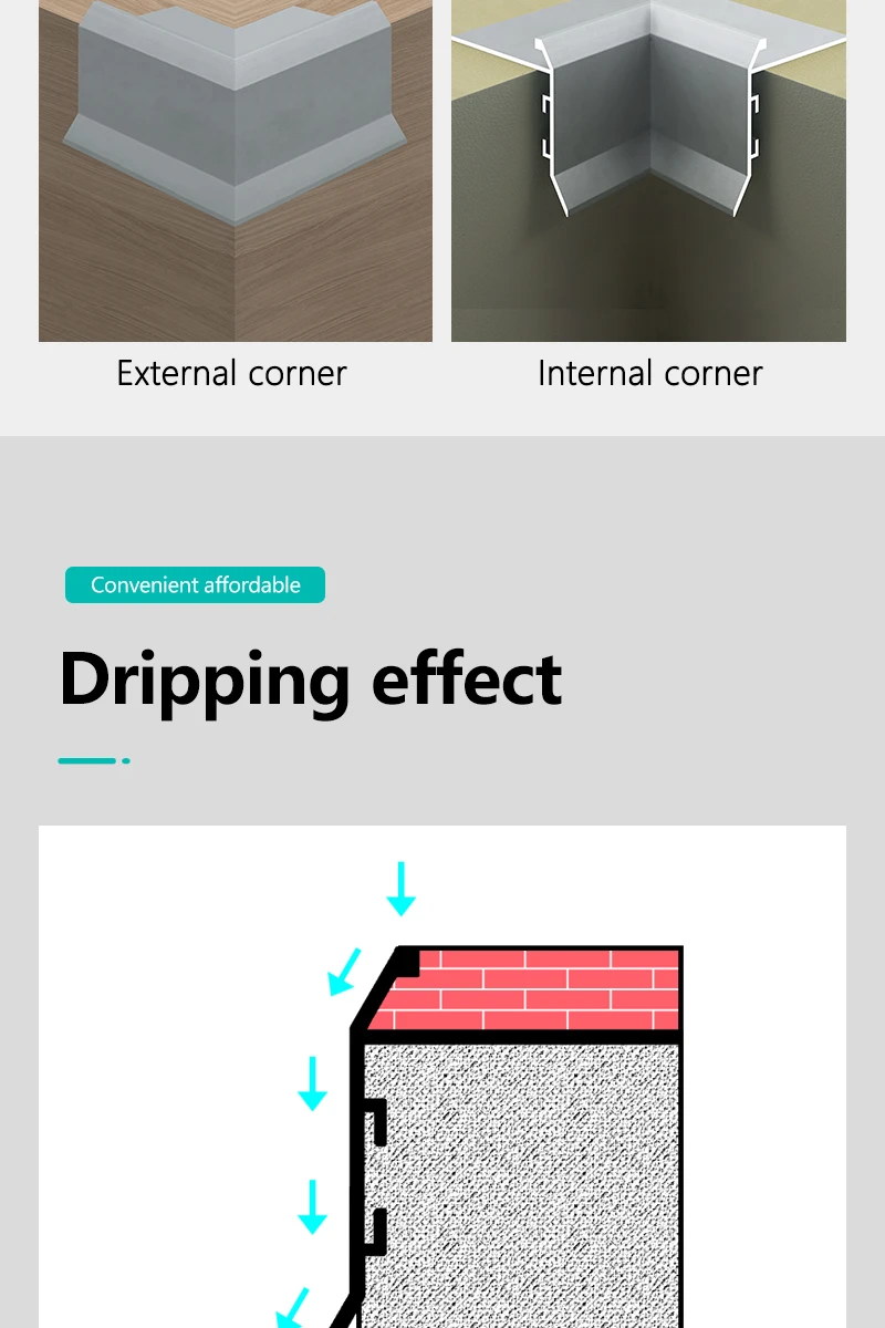 Aluminum Balcony Edge Trim with Weep Holes & Drip Profiles – Durable ...