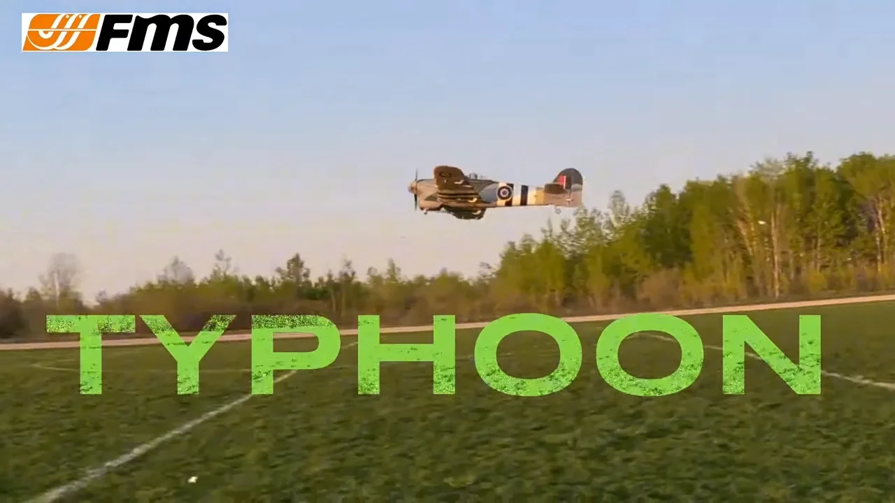 Fms Typhoon 1100mm Pnp Warbird Rc Plane With Scale 3-blade Propeller ...
