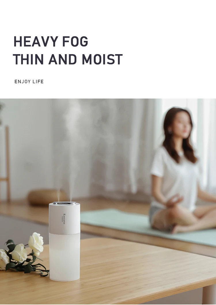 400ML Mini Portable Dual Jet Ultrasonic Humidifier Oil Diffuser
