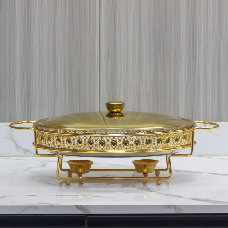 3L Stainless Steel Chafer Dishes Buffet Set Oval Shape