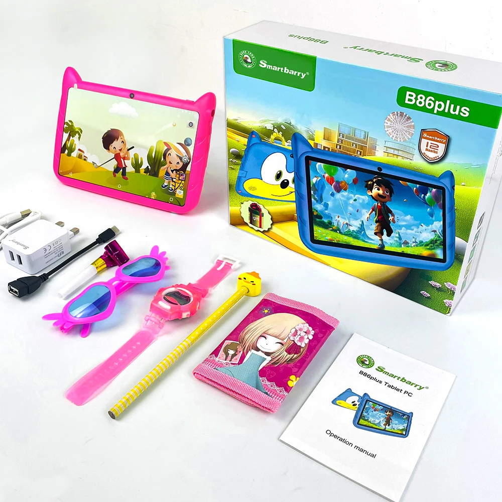 B86 Plus 7" 4gb+128gb Kids Children Tablet Pc Android 1024x600 Ips Wifi ...